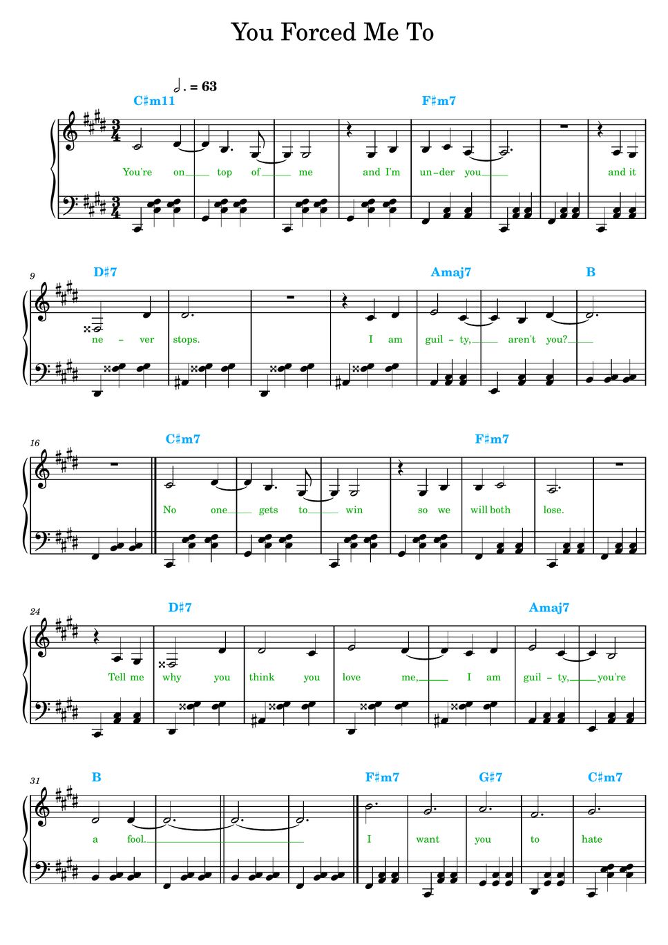 Lizzy McAlpine - You Forced Me To (With lyrics and chords) Sheet Music ...