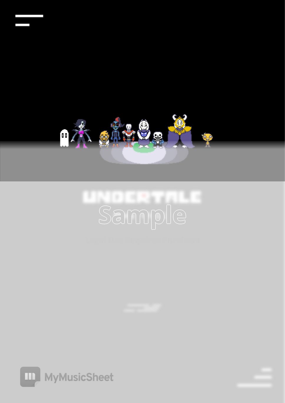 UNDERTALE OST - Menu (full) (Difficulty ★★☆☆☆) Sheet Music by PianoBox