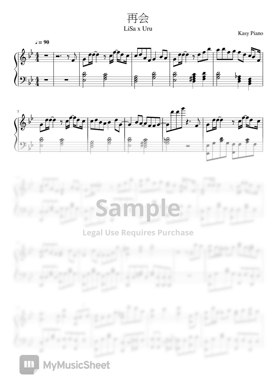 LiSa x Uru - SaiKai Sheets by Kasy Piano