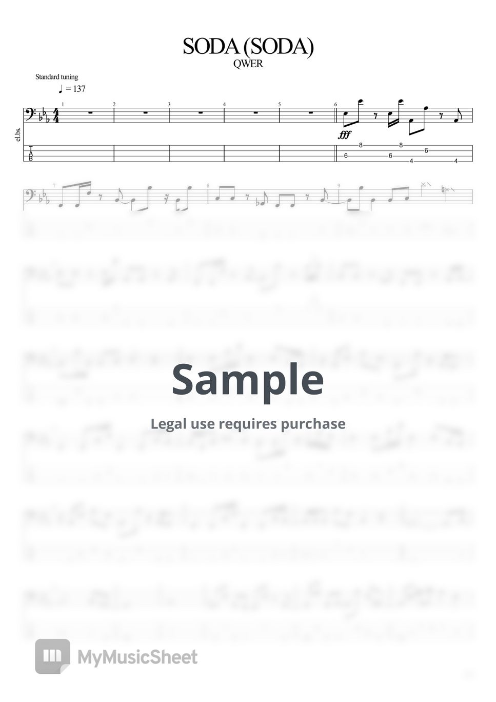 QWER - SODA (SODA) TAB+1 Staff by BassBlur