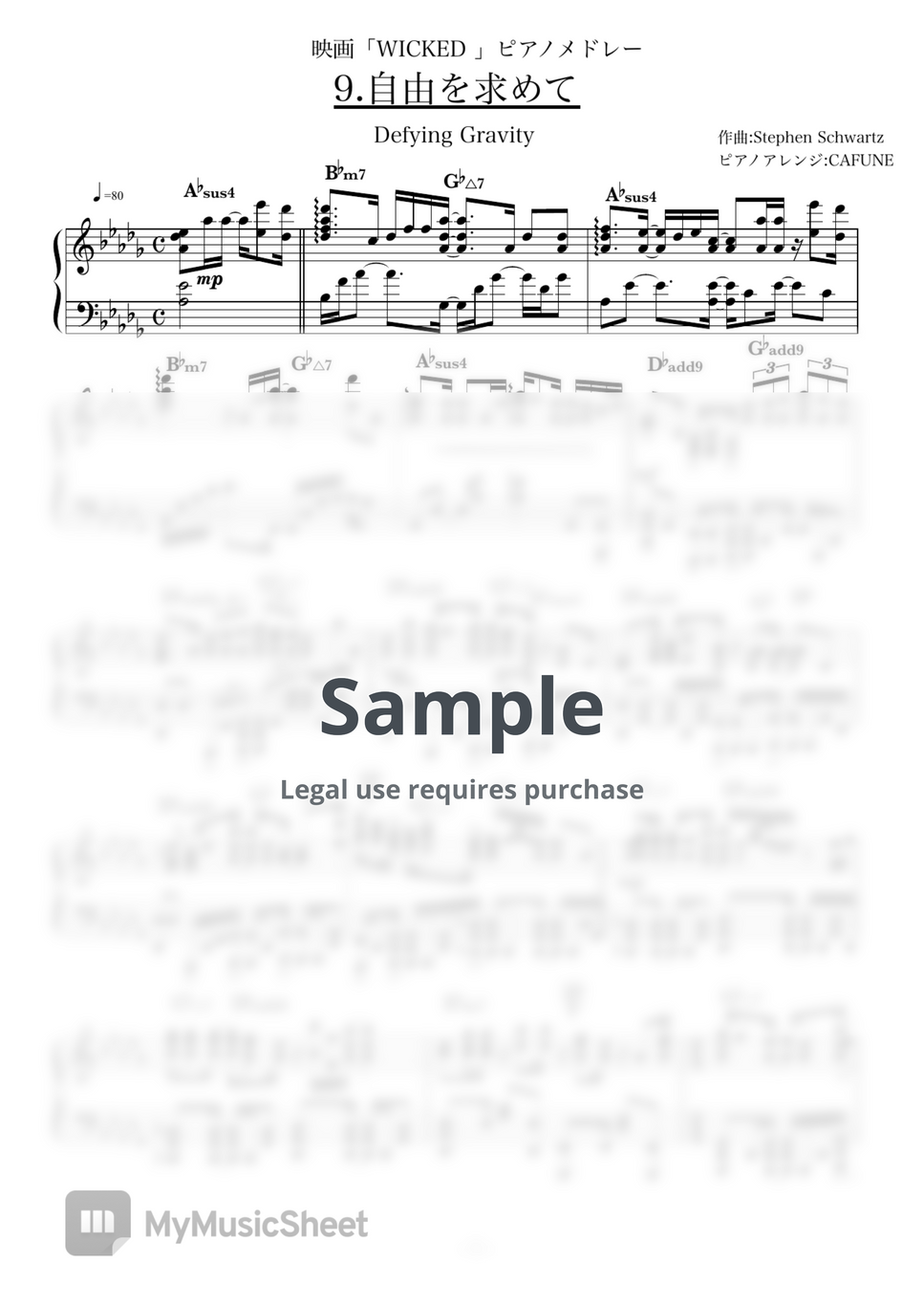 Stephen Scwartz - Defying Gravity 「WICKED」Piano Medley (Piano solo ...