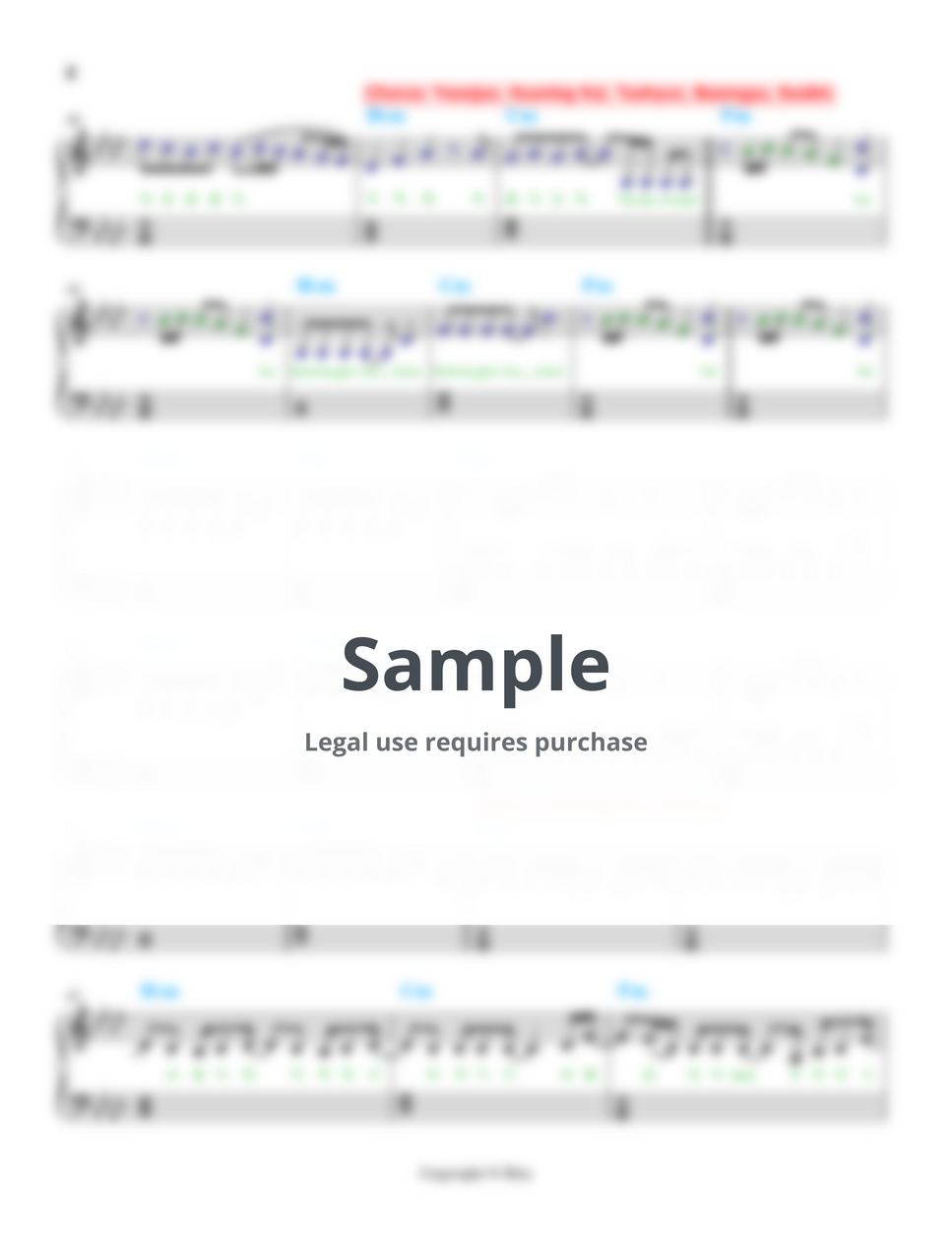 TOMORROW X TOGETHER - Sugar Rush Ride (kor rom) Piano Sheet Music PDF ...