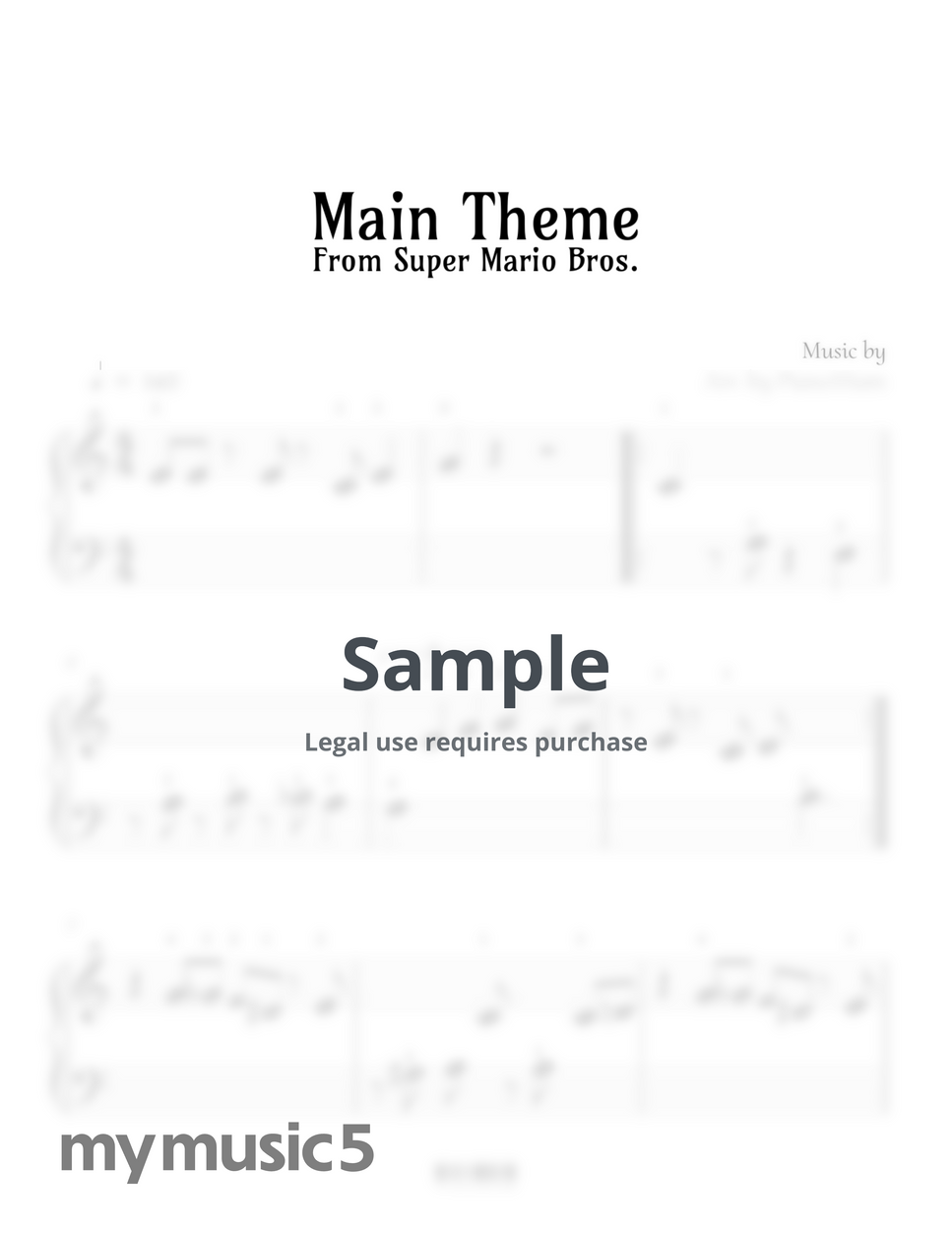 Mahito Yokota, Koji Kondo - Super Mario Theme (Super Mario Bros) Piano ...