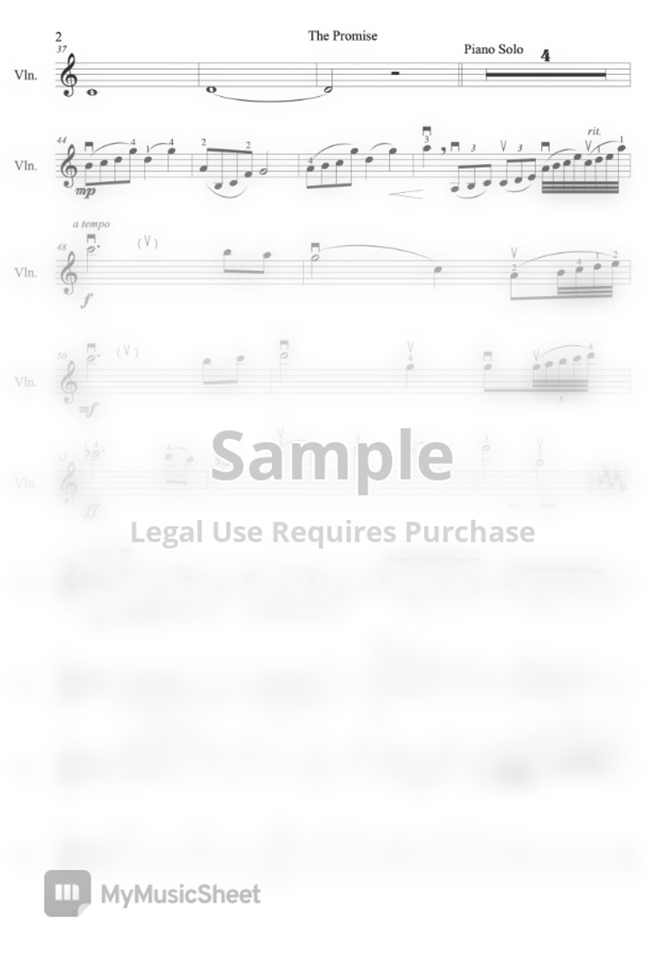 Masahi Hamauzu 浜渦 正志 - The Promise | Chikai (誓い) | Final Fantasy XIII (Violin) by Transcribed by ...