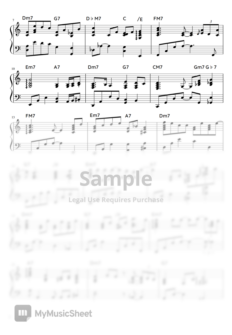 Yoo Jae-ha - Because I Love You (jazz ver.) by 헬로블루조이 Sheet