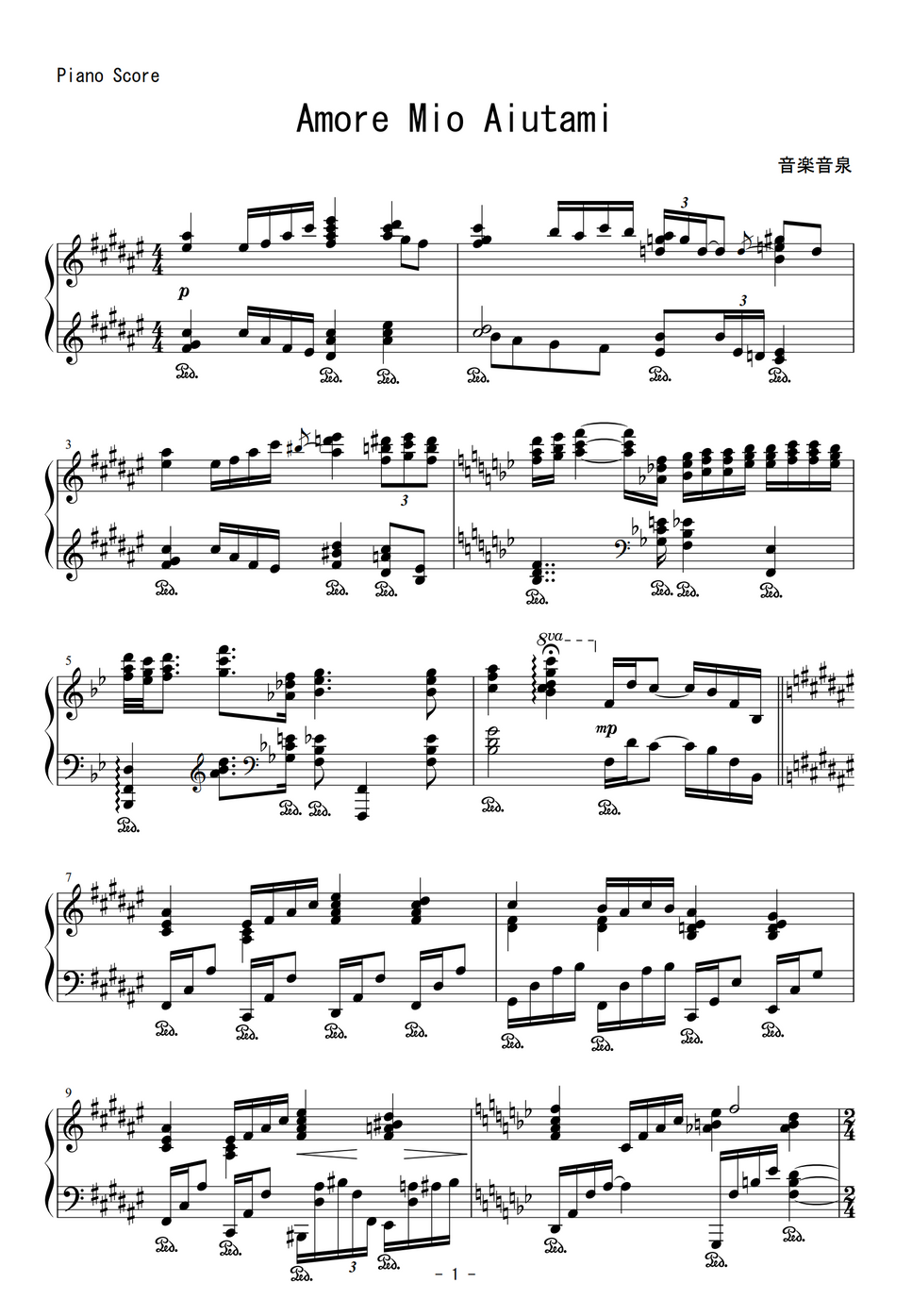 Piero Piccioni - AMORE MIO AIUTAMI (Main Theme) by OngakuOnsen Partition musicale