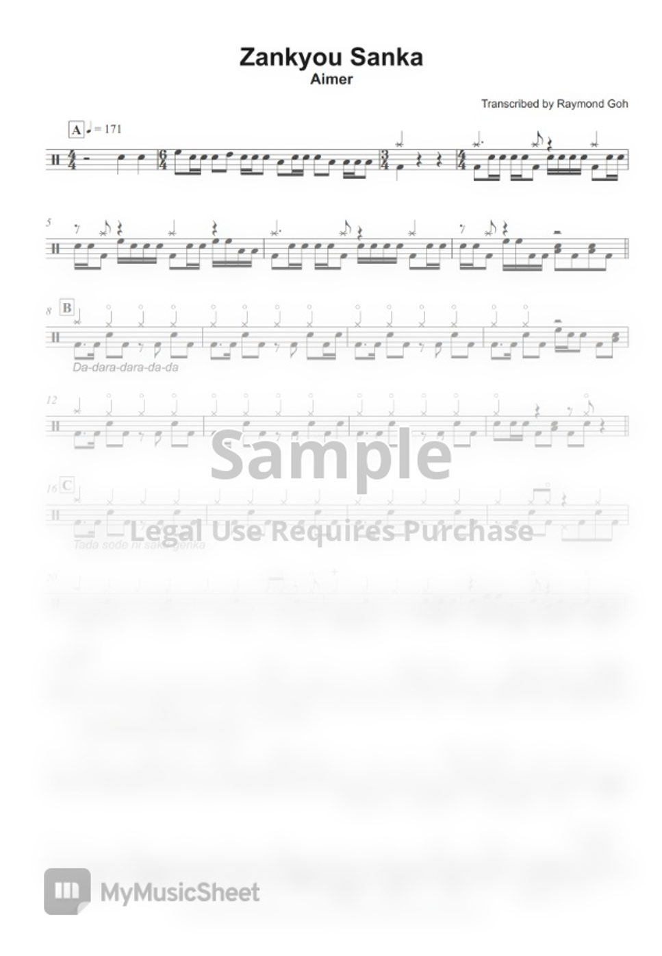 Aimer - Zankyou Sanka (Demon Slayer OP3) by Raymond Goh Nuty