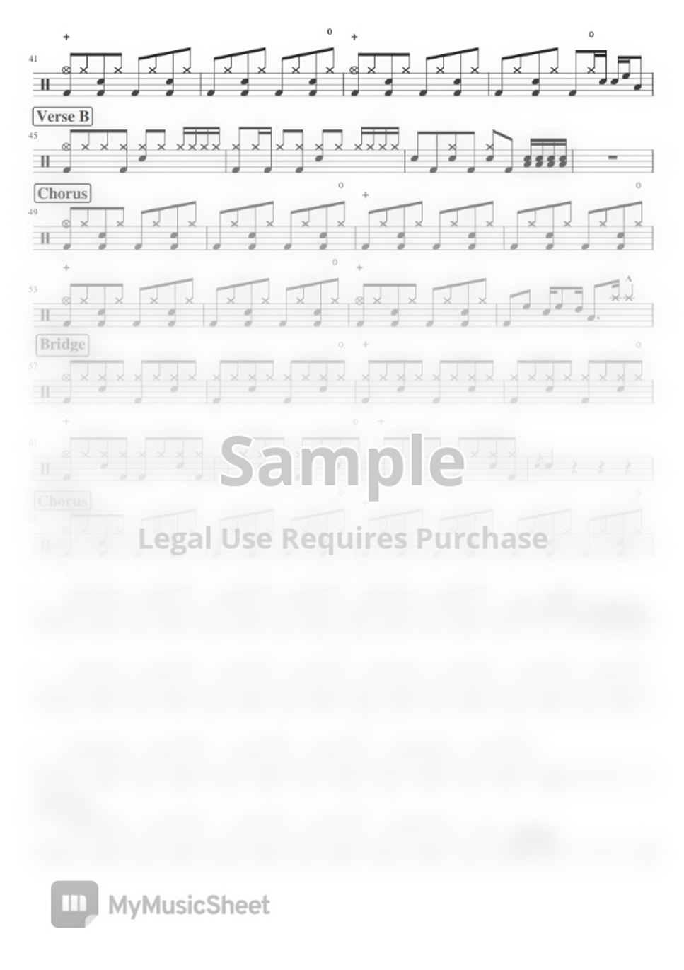 엔플라잉 - 옥탑방 (Lv2) by yeols drum Sheet