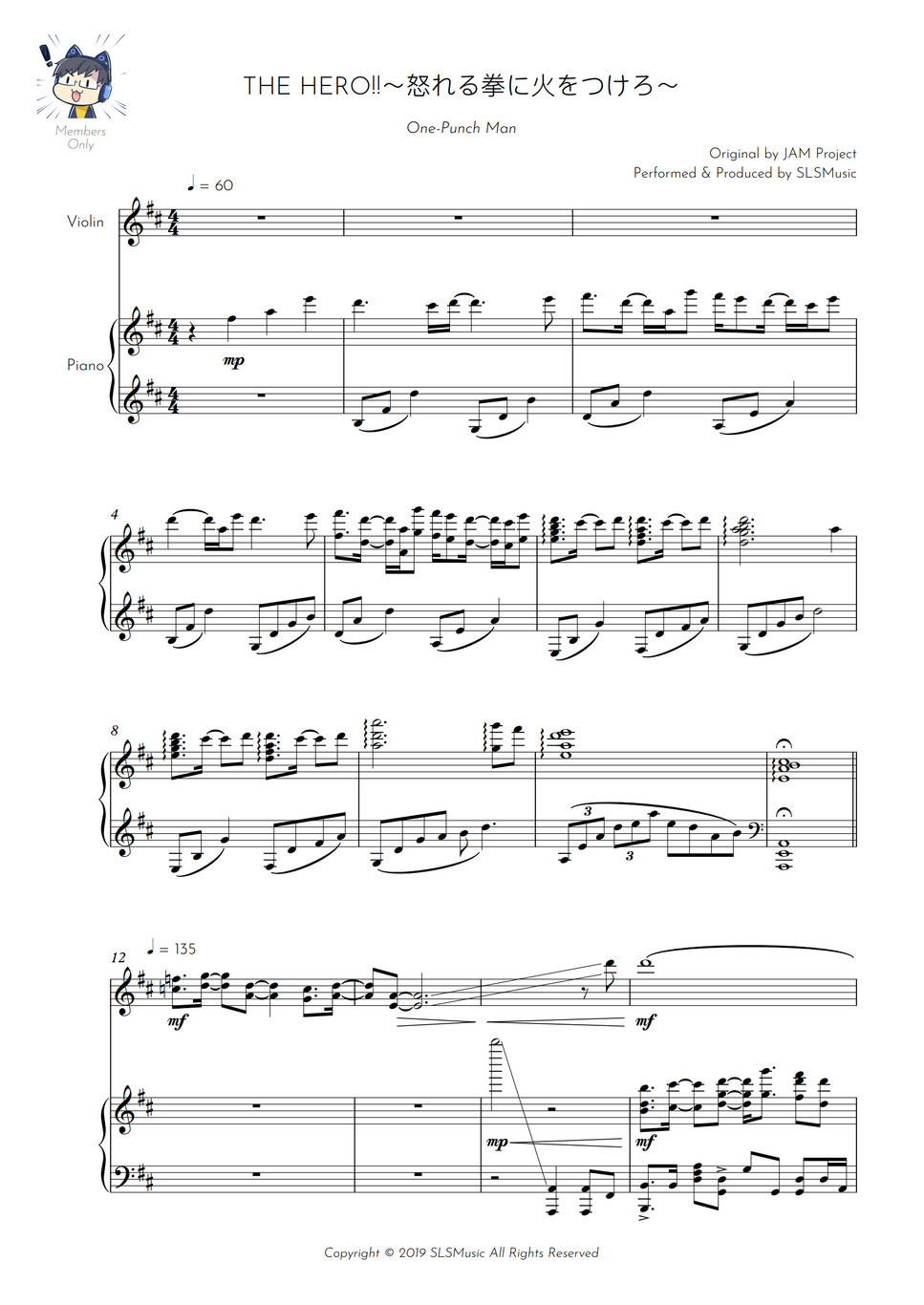 One Punch Man - THE HERO !! (JAM Project) by SLSMusic Foglio