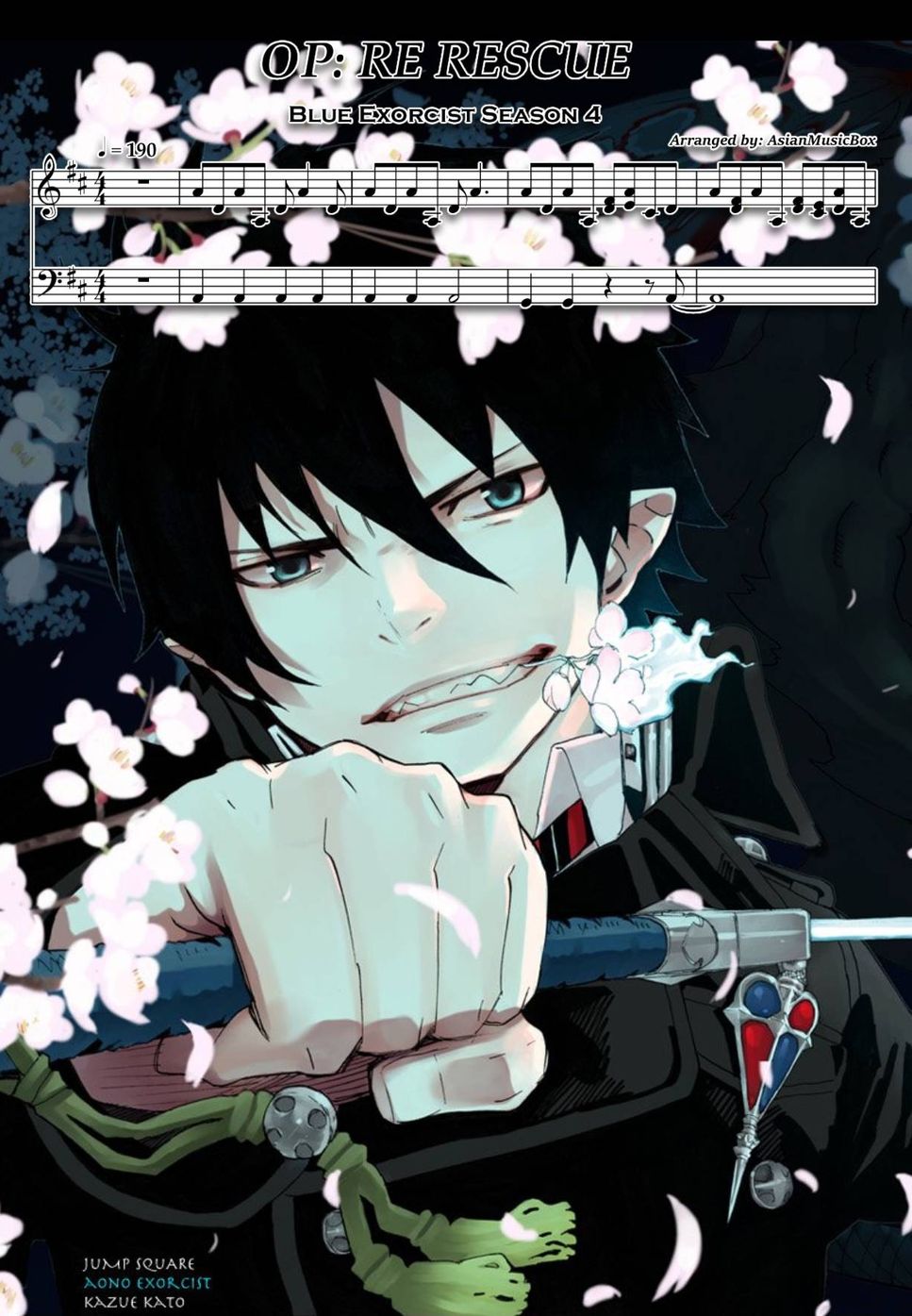 Blue Exorcist Season 4 / Reol - OP: 'RE RESCUE' (Sheet, MIDI, MultiTracks & WAV) Sheets by ...