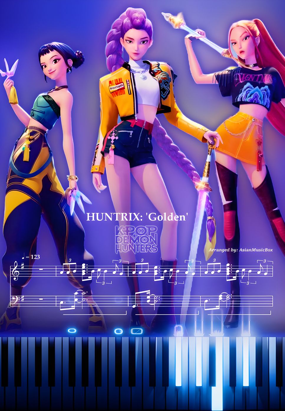 HUNTRIX - Golden (KPop Demon Hunters OST) Sheet Music by AsianMusicBox
