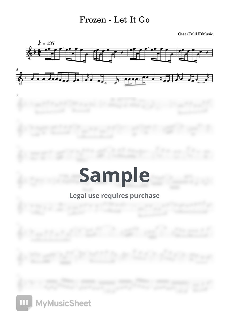 Frozen - Let It Go Sheets