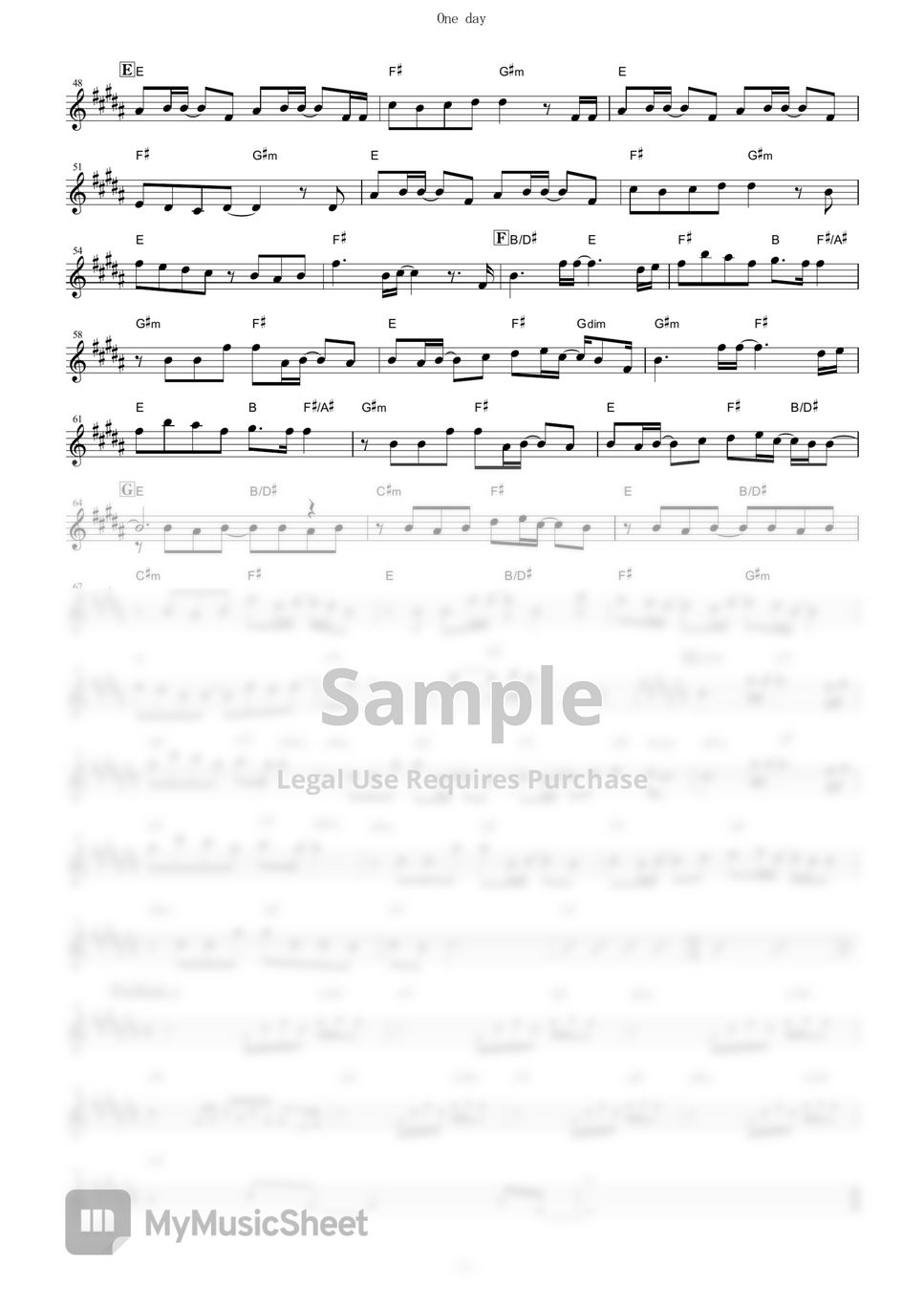 The ROOTLESS - One day (One Piece / in C) Sheet by muta-sax