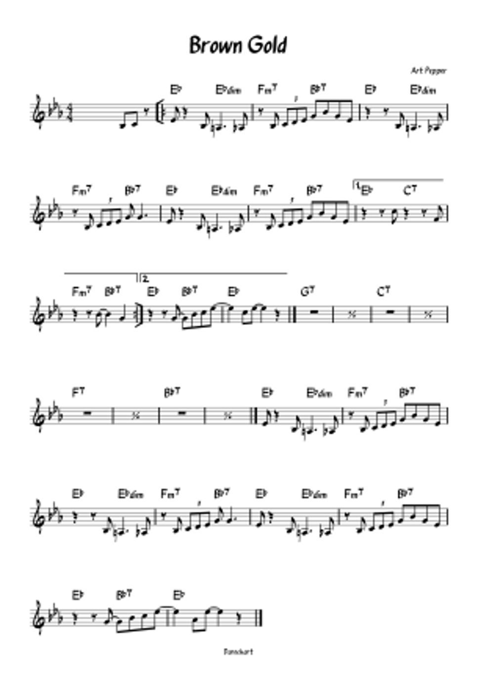 Art Pepper - Brown Gold Sheets by Won, Jong Hwa