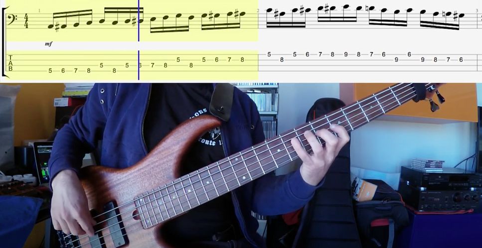 Giovanni Serra - Chromatic Warmup (Bass Guitar) Partition musicale by ...