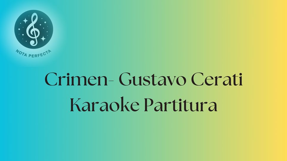 Gustavo Cerati - Crimen (Vocal) Sheet Music by Rebeca Benítez