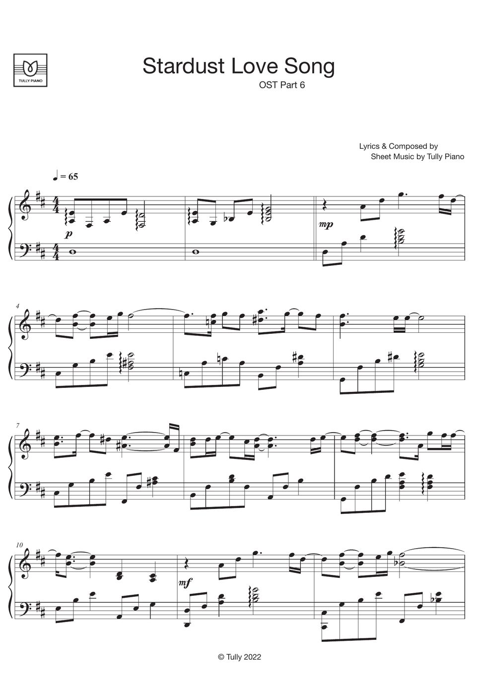 Twenty Five Twenty One OST. - JIHYO (TWICE) _ Stardust Love Song 楽譜 by ...