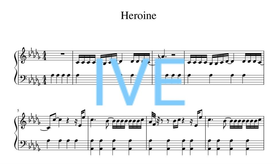 IVE - Heroine Sheet Music by MusiqueVie