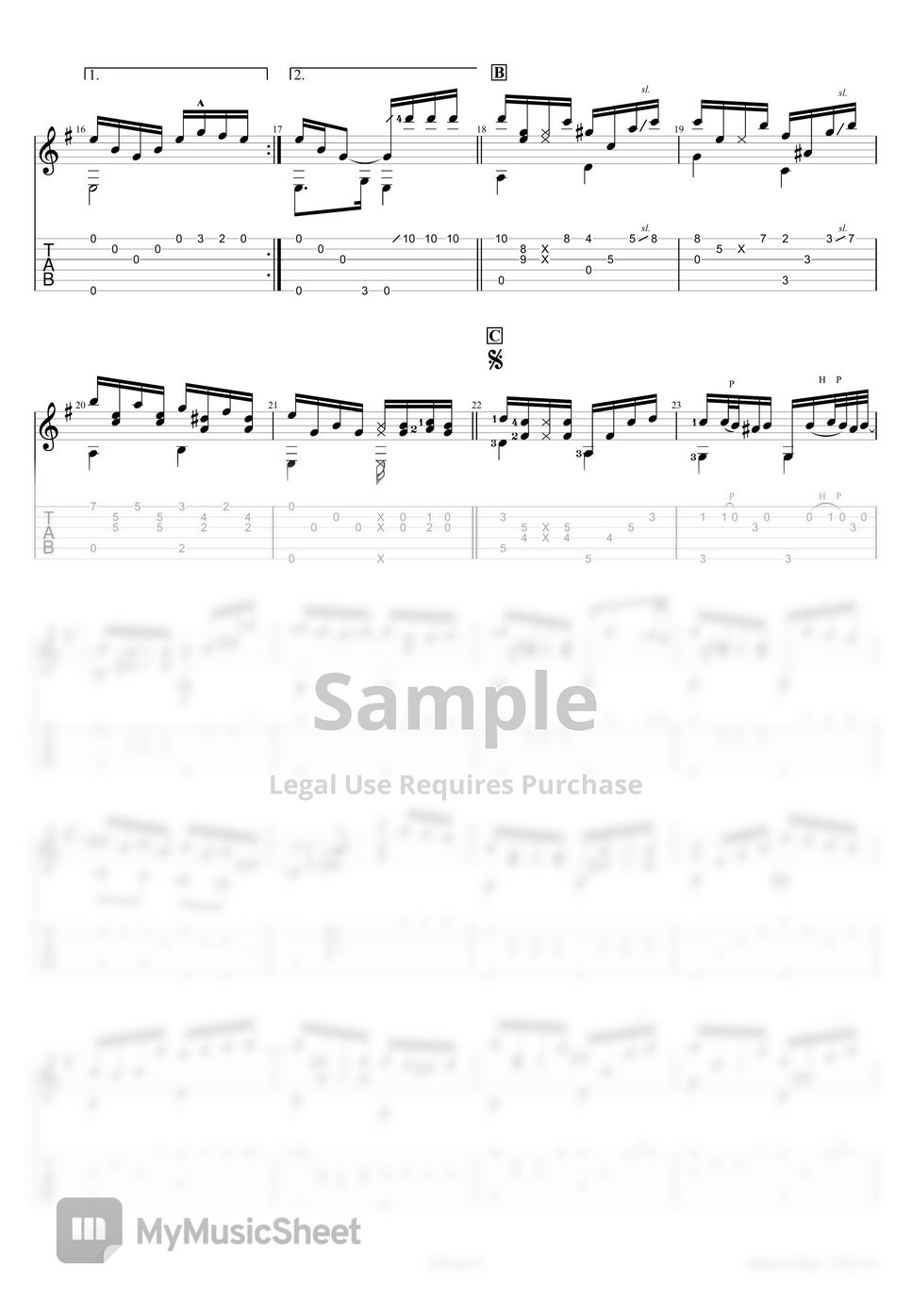 Kotaor Oshio - 황혼 Tab + 1pentagramma by tongseok