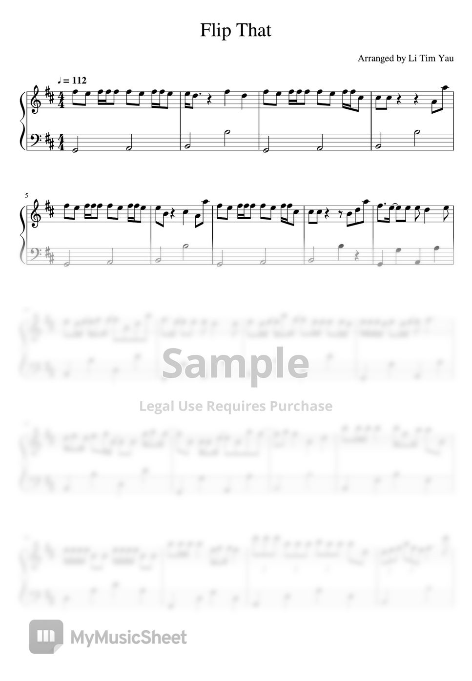 LOONA (이달의 소녀) - Flip That (Piano Cover) Partition musicale by Li Tim Yau