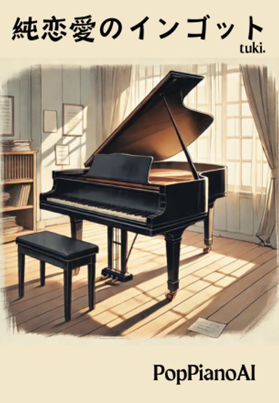 tuki. - 純恋愛のインゴット Sheet Music by PopPianoAI