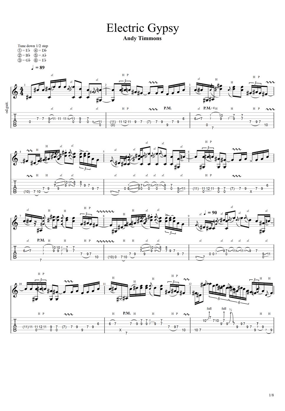 Andy Timmons - Electric Gypsy TAB+1 Staff by YanJinbao