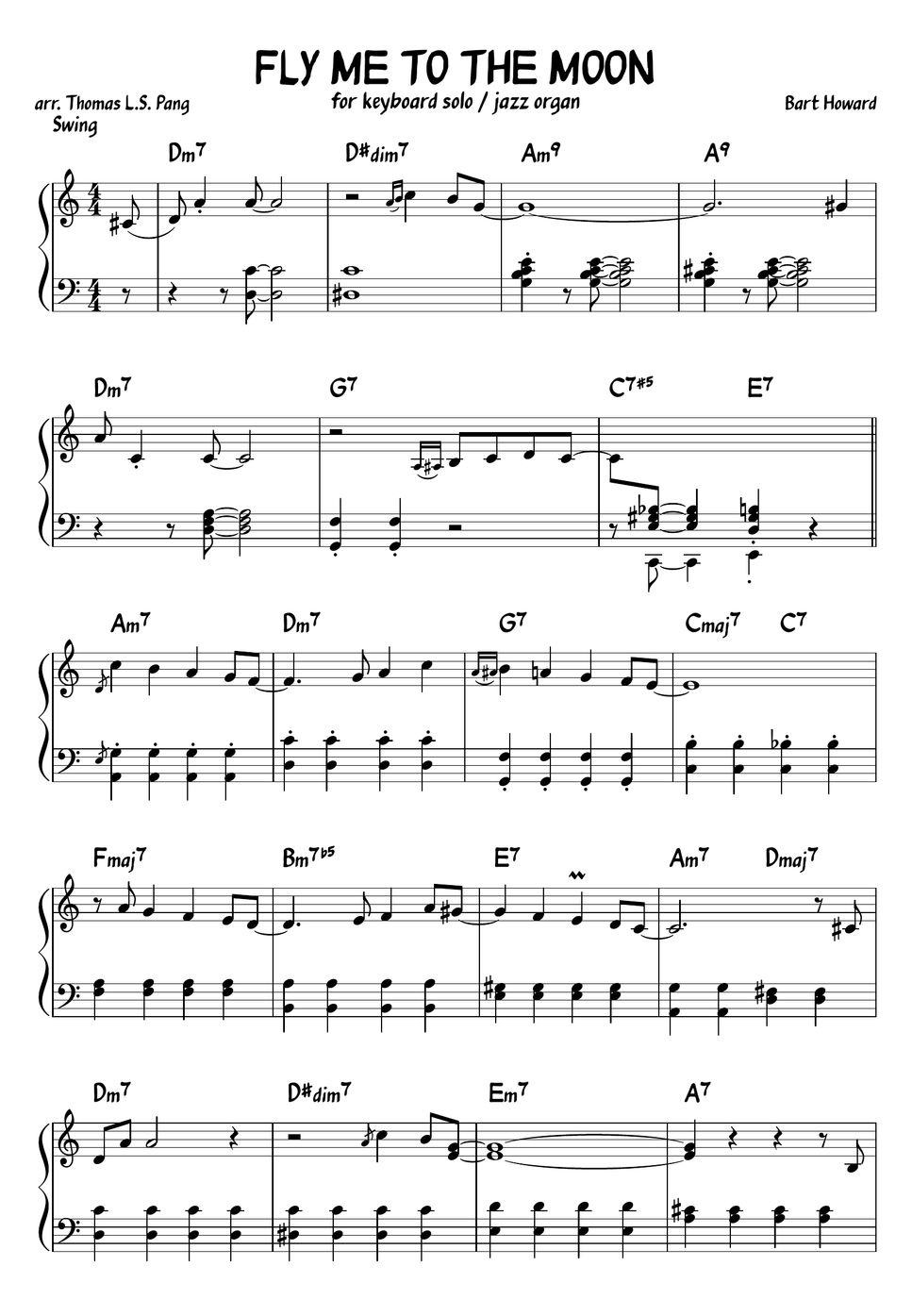 Frank Sinatra - Fly Me To The Moon Sheet by Frank Sinatra