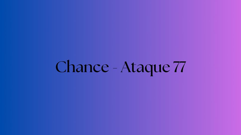 Attaque 77 - Chance (Vocal/Piano/Letra/Acordes) Sheets by Rebeca Benítez
