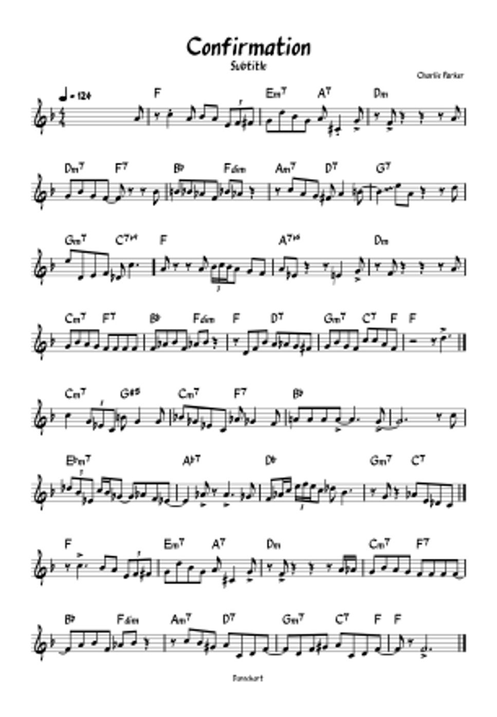 Charlie Parker - Confirmation Hoja by Won, Jong Hwa