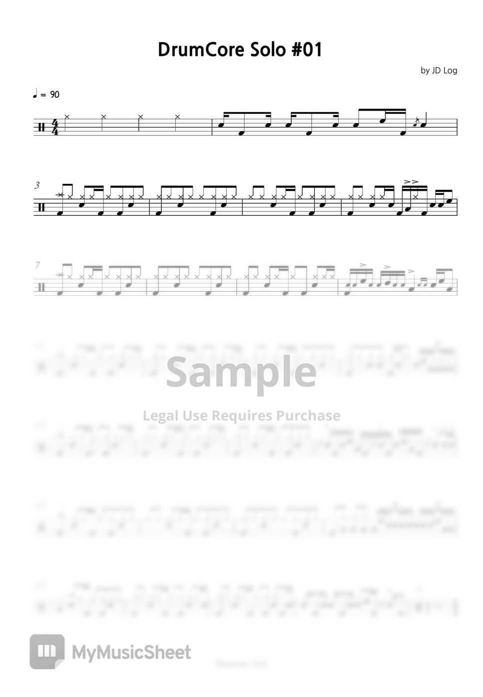 Drumcore - DrumCore Solo #1 악보