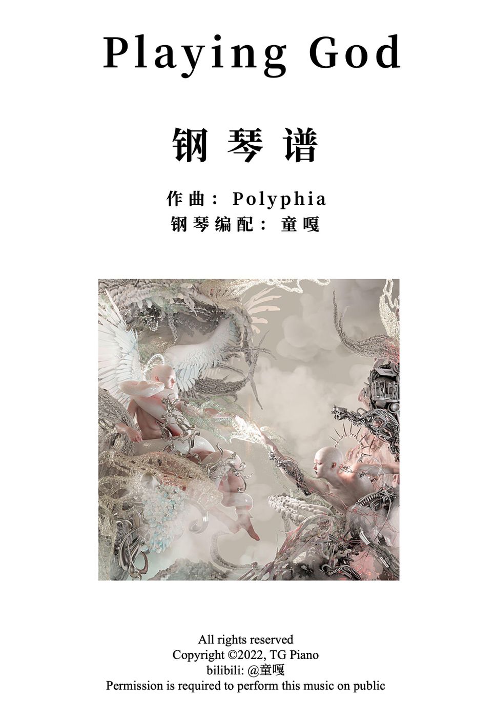 Polyphia - Playing God (Piano Sheet) Hoja by TG Piano