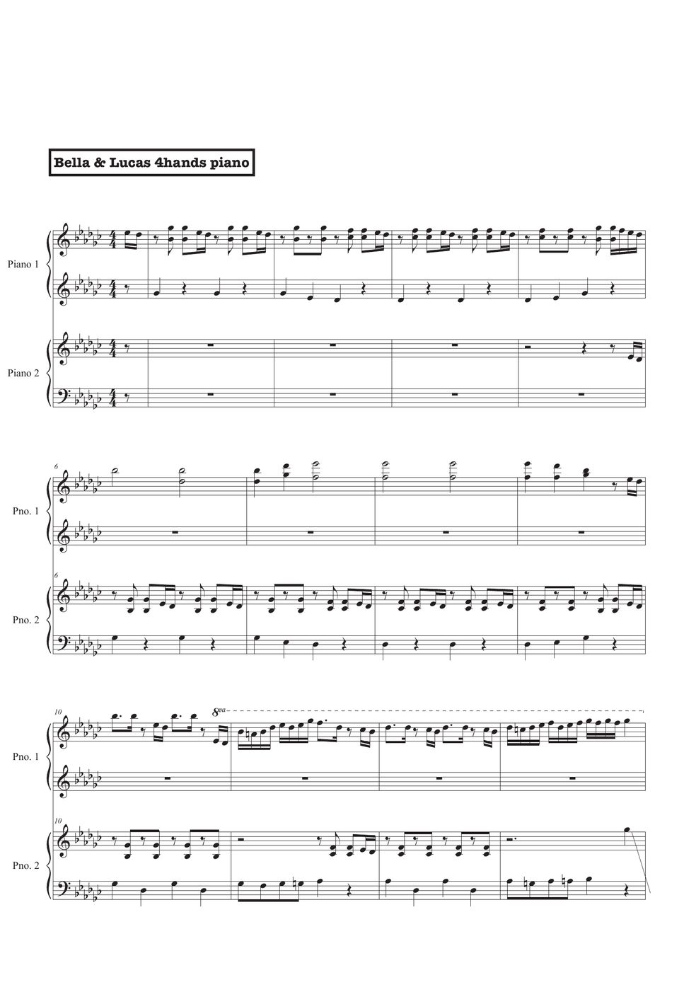 flohwalzer - flea waltz 楽譜 by bella&lucas