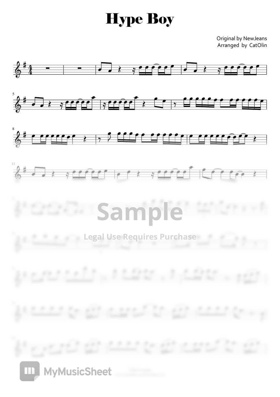 뉴진스 - Hype Boy نوتة by 캣올린CatOlin