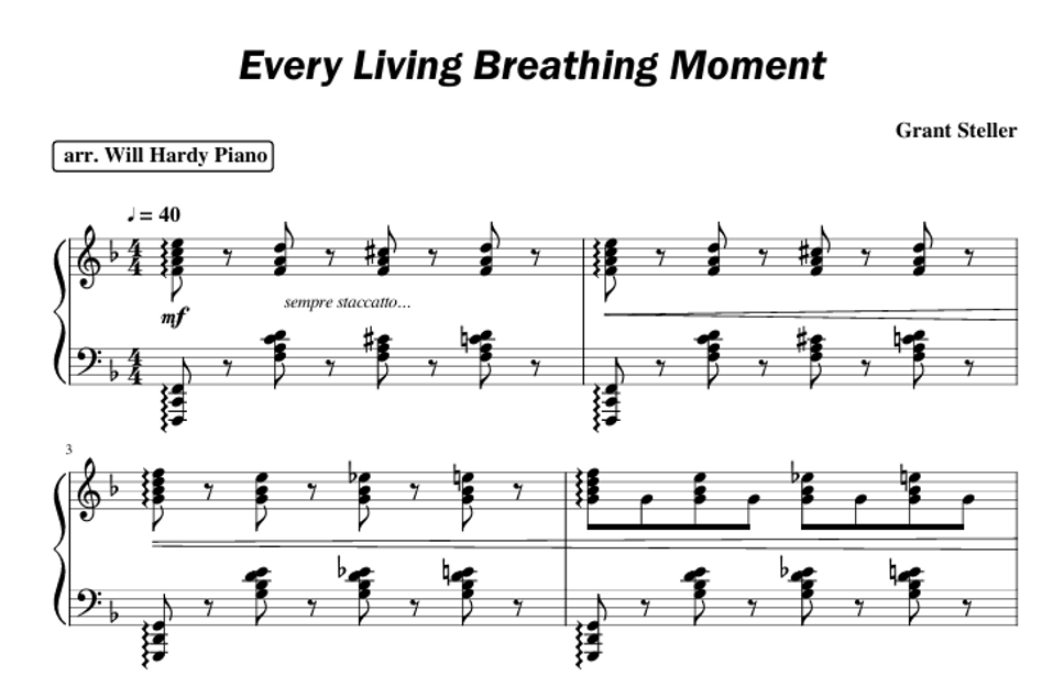 Grant Steller - Every Living Breathing Moment (Advanced arrangement for ...