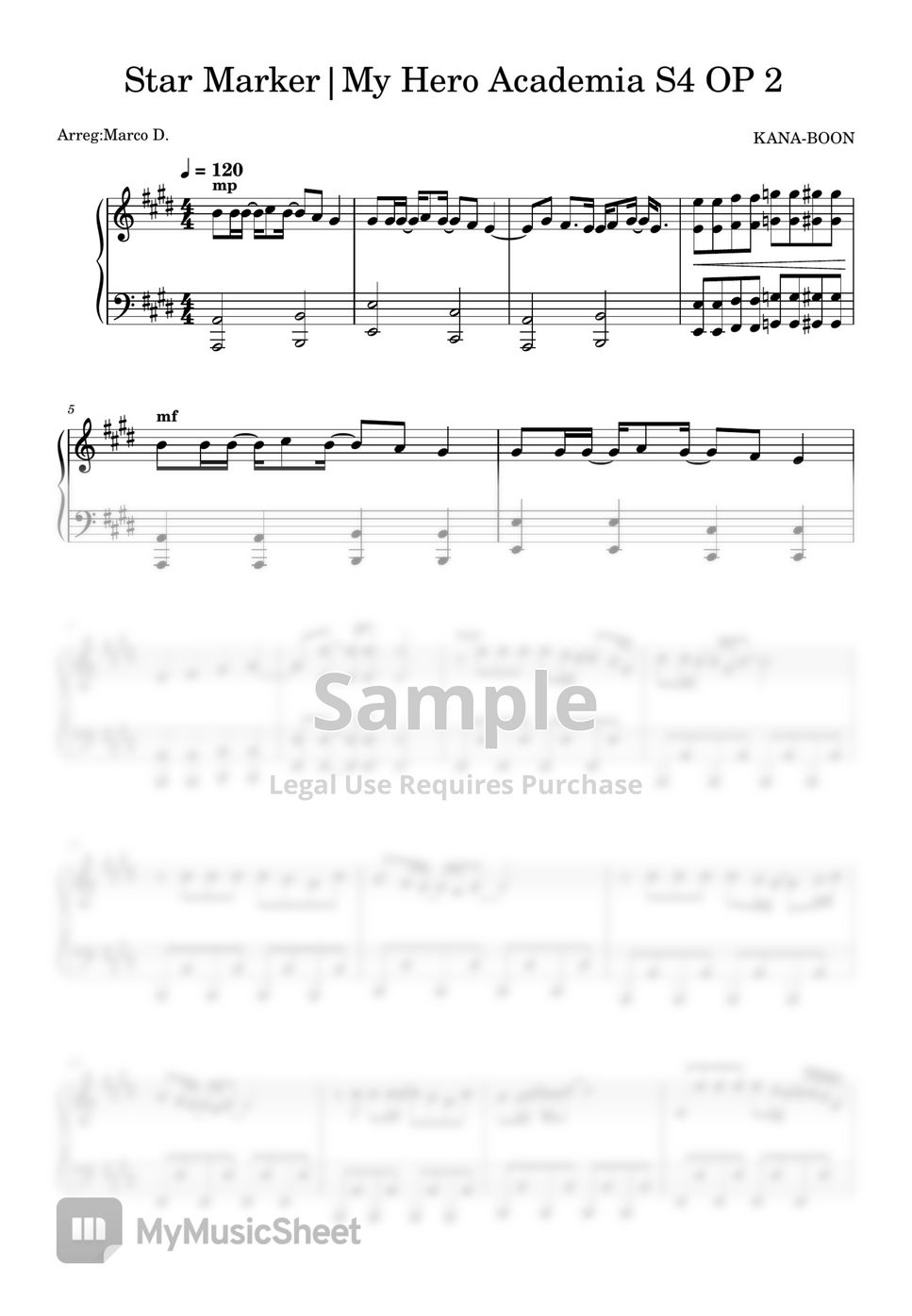 Star Marker (Marco D.) Notenblatt by Marco D.