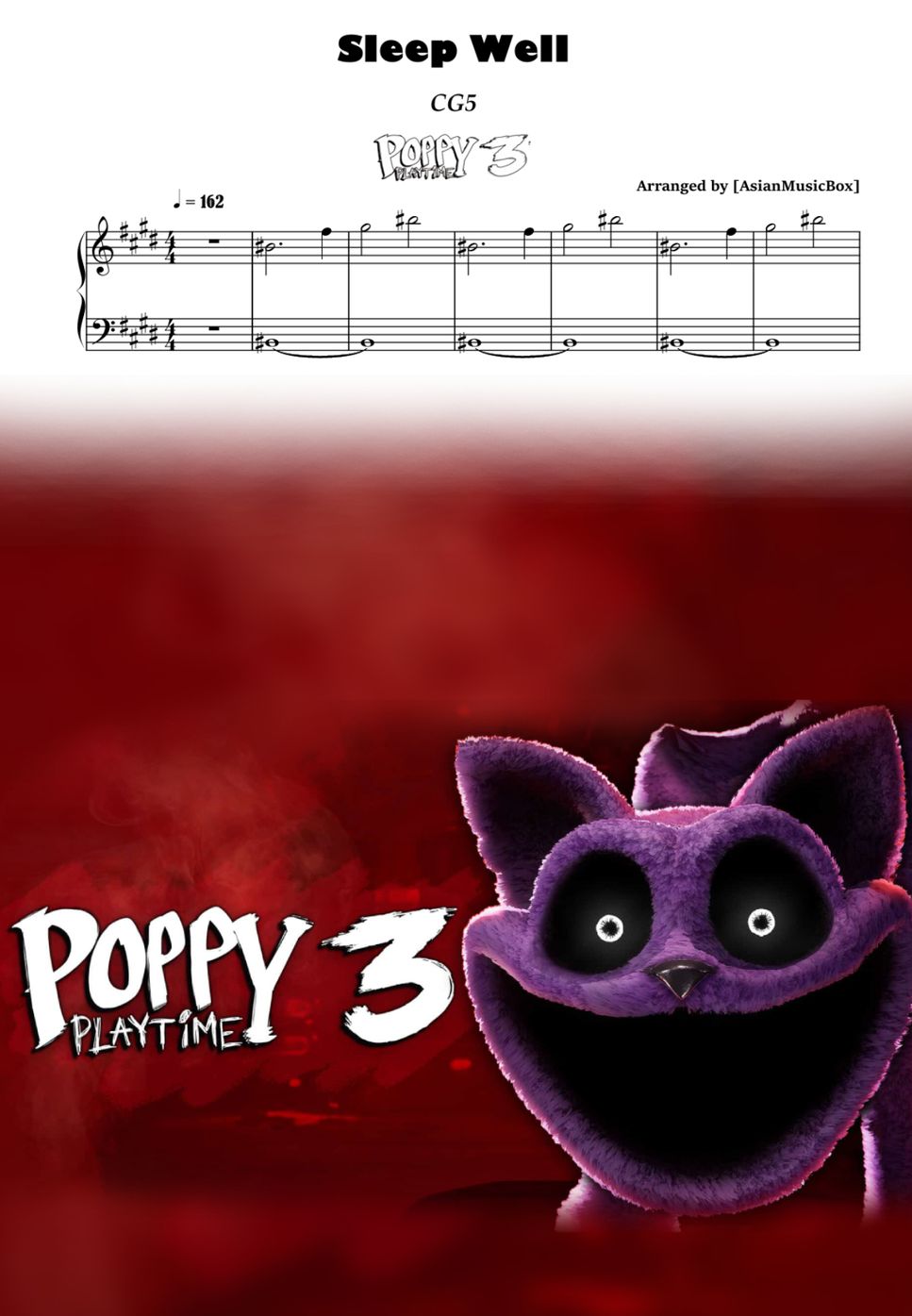 Poppy Playtime Chapter 3 - 'Sleep Well' (Sheet, MIDI, MultiTracks & WAV ...