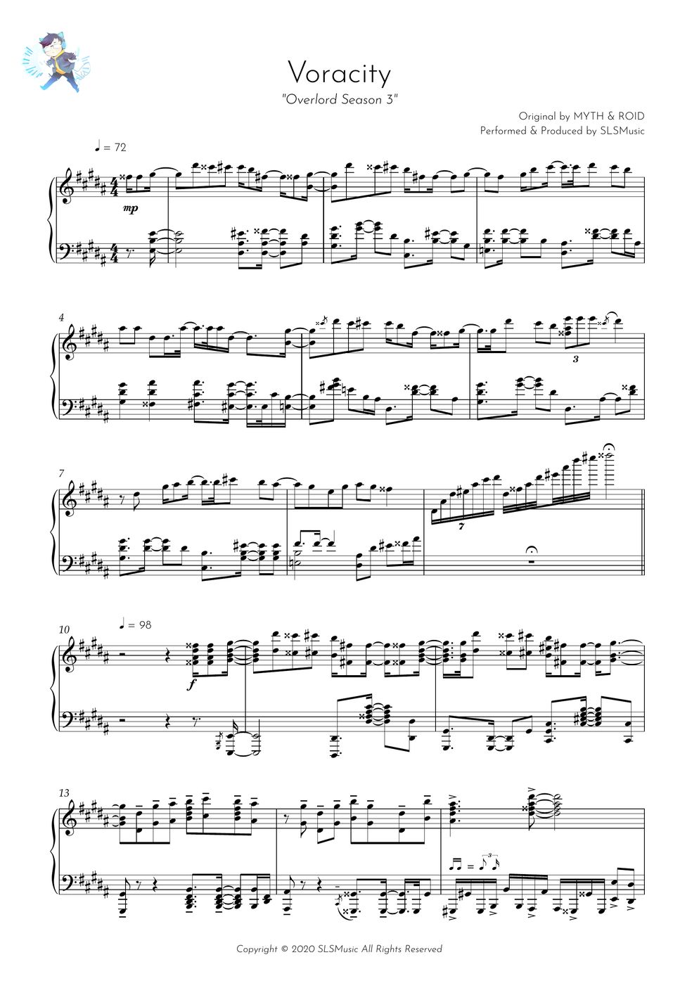 OVERLORD Ⅲ - VORACITY (MYTH & ROID) 曲谱 by SLSMusic