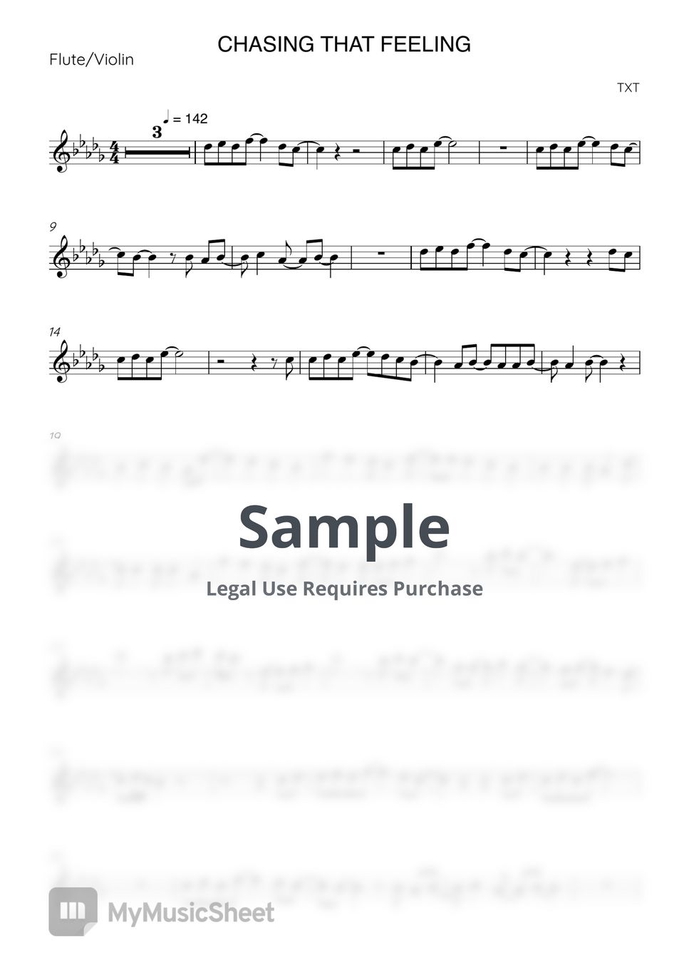 TXT - Chasing That Feeling Sheets by JL