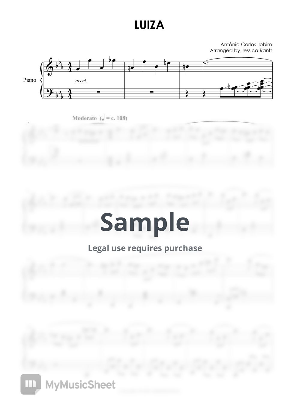 Tom Jobim - Luiza Sheets by Balladial Piano