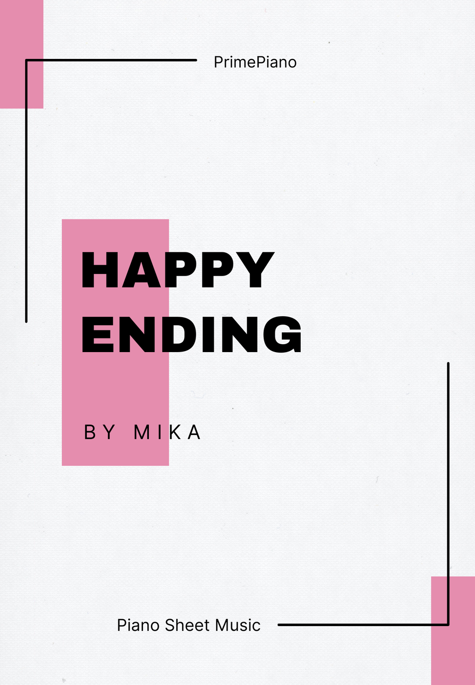 Mika - Happy Ending Sheet Music by Nicolas West