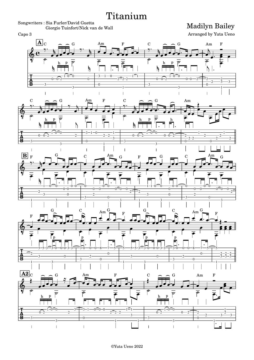 Titanium Guitar Chords