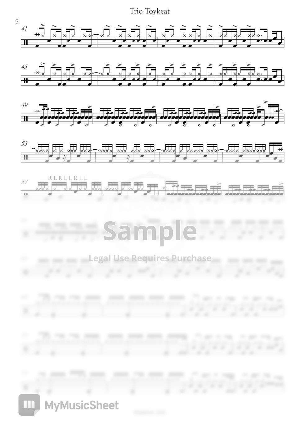 Trio Toykeat - Gadd A Tee? Lembar Musik by DrumCore