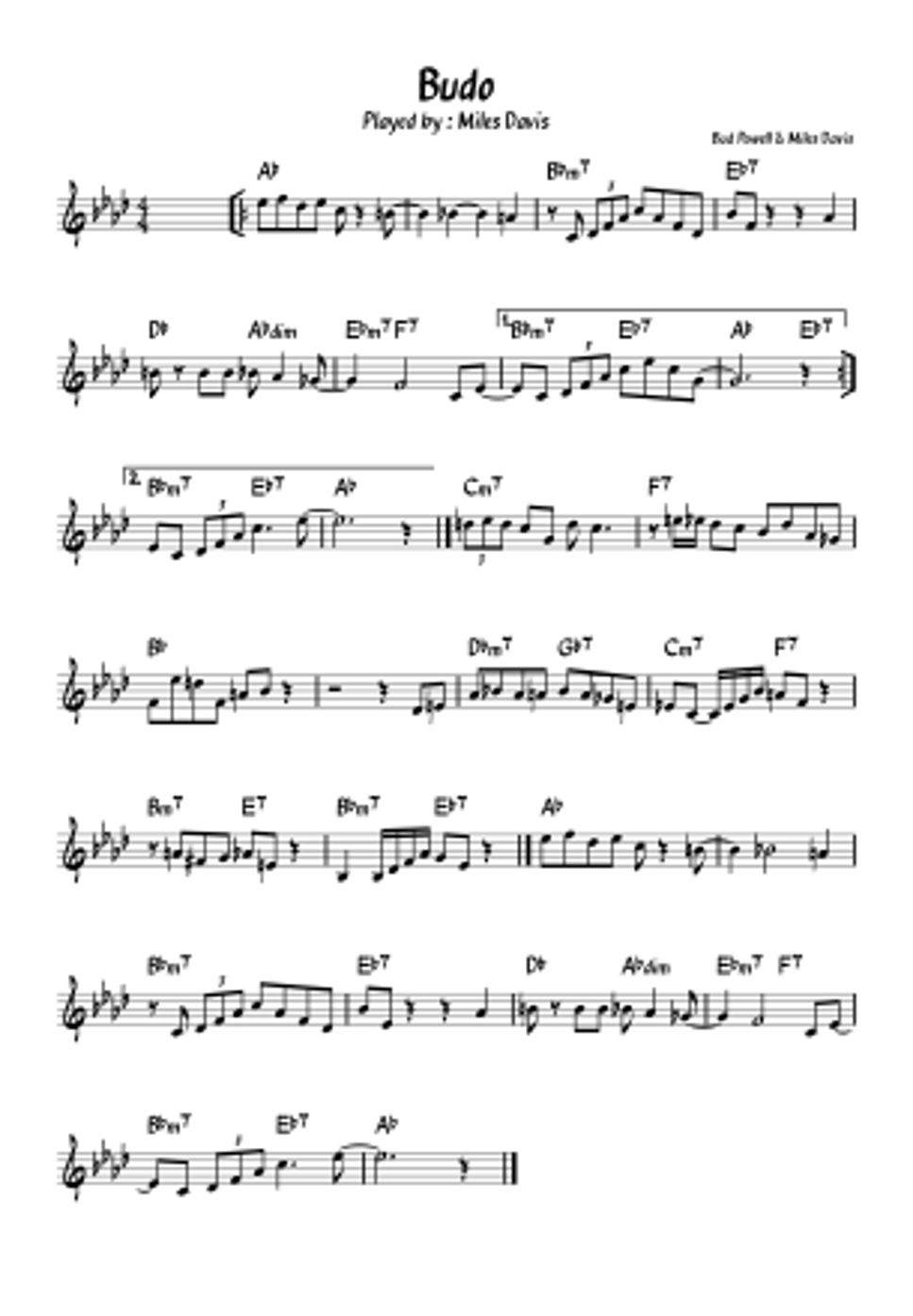 Bud Powell & Miles Davis - Budo Sheets by Won, Jong Hwa