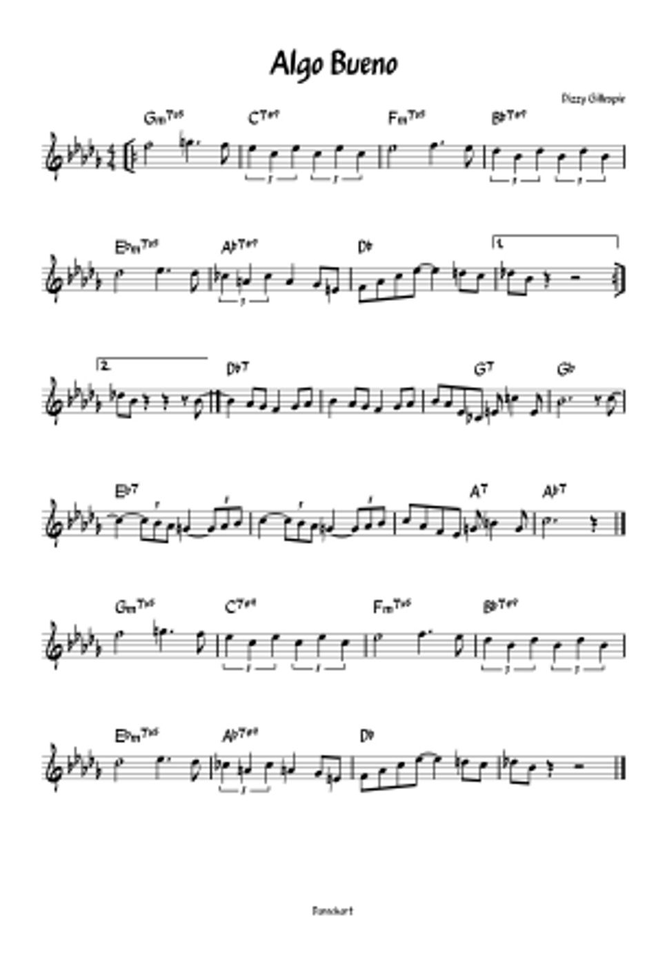 Dizzy Gillespie - Algo Bueno Sheets by Won, Jong Hwa