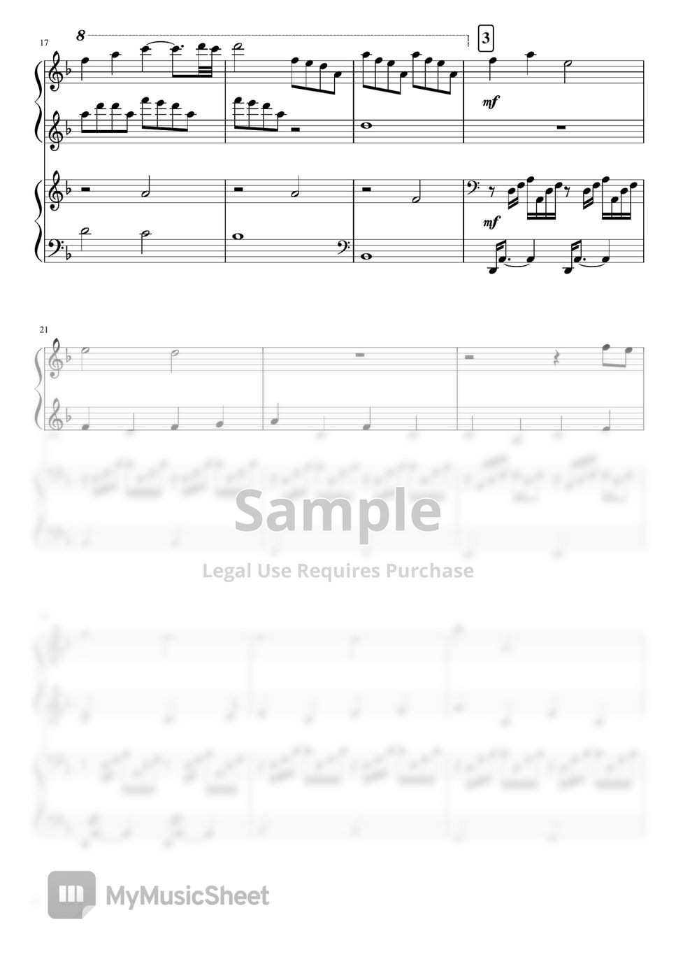 Go Shiina feat. Nami Nakagawa - Kamado Tanjiro no Uta Piano DUO [Easy ...