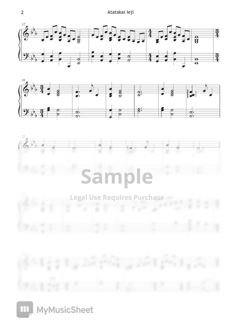 Natsume Yuujinchou OST - Atatakai Ieji Partition musicale by Pidalso