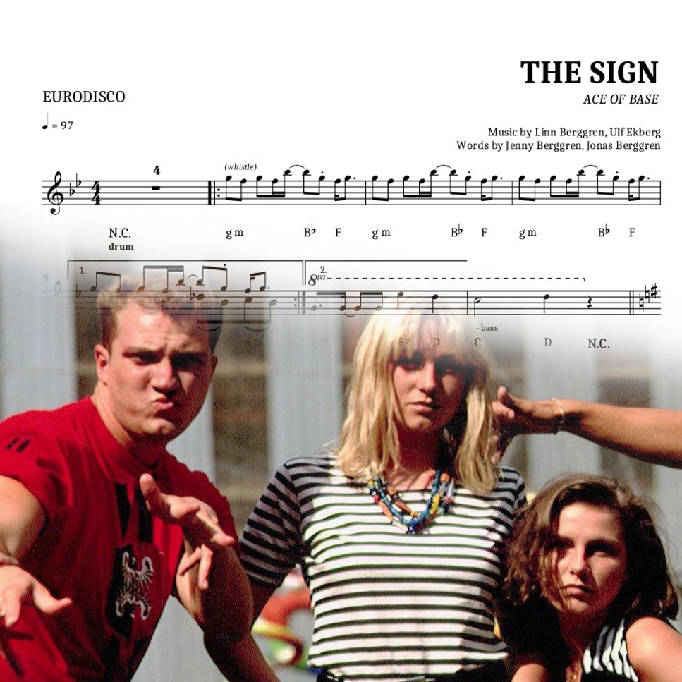 Ace Of Base - The Sign (MA93180628) Sheets by musicanarea.com