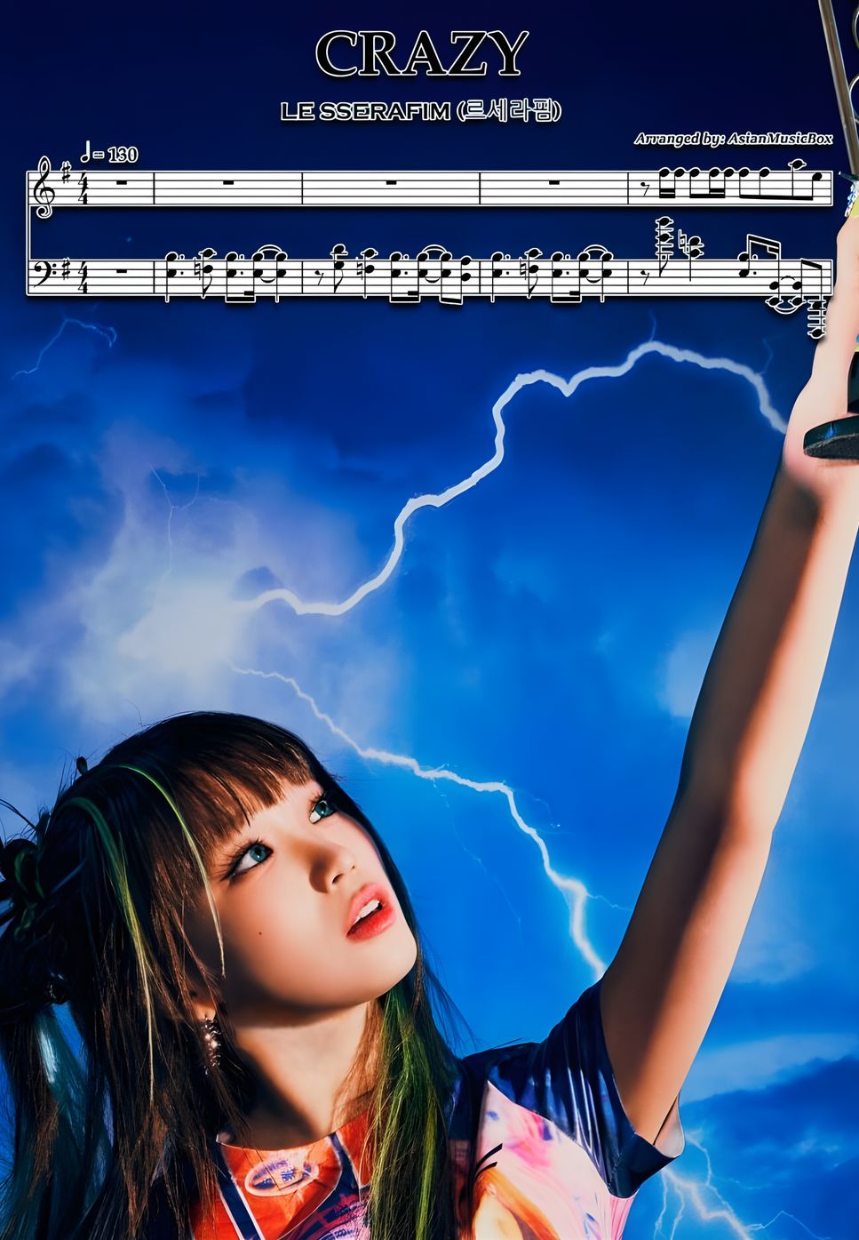 LE SSERAFIM (르세라핌) - 'CRAZY' (Sheet, MIDI, MultiTracks & WAV) Sheet Music by AsianMusicBox