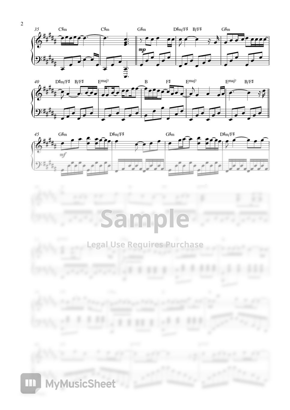 AURORA - Runaway (Piano Sheet) Spartito by Pianella Piano