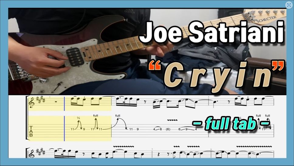 joesatriani - Cryin Tab + 1staff by joguitar